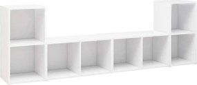 TV skříňky 4 ks bílé 72 x 35 x 36,5 cm kompozitní dřevo 3079970