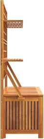 Úložný box s treláží 99 x 50 x 160 cm masivní akáciové dřevo 318760