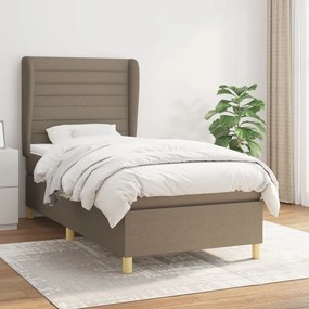 Box spring postel s matrací taupe 80x200 cm textil 3128561