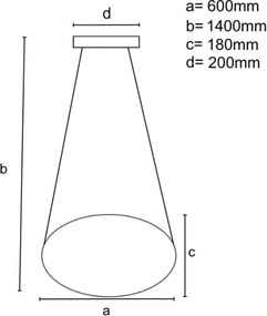 Brilagi-LED Stmívatelný lustr na lanku COSMOWAVE LED/70W/230V 3000-6500K hněd+DO