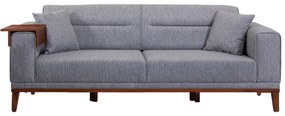 Hanah Home Pohovka LIONES s odkládacím stolkem šedá 223 cm