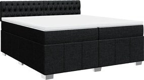 Box spring postel s matrací černá 200x200 cm textil 3289484