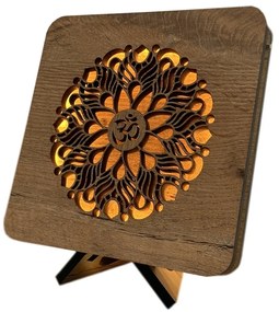 Li-Go "Mandala Aum" lampa 19x19cm provedení povrchu: dub světlý