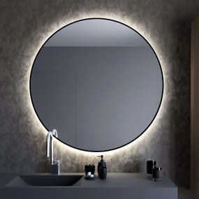 Baltica Design Bright zrcadlo 80x80 cm kulatý s osvětlením černá 5904107900278