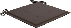 Zahradní židle 6 ks taupe podušky masivní teak 3073039