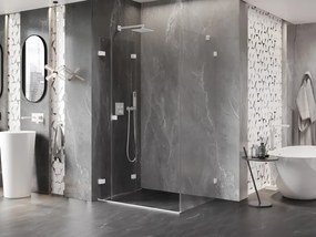 Mexen Lunar-F, skládací sprchový kout levý 95 x 80 cm, 8mm čiré sklo, bílý profil, 836-095-080-20-00-L