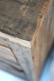 Hnědá antik dřevěná komoda z recyklovaného dřeva Grimaud - 90*41*100 cm