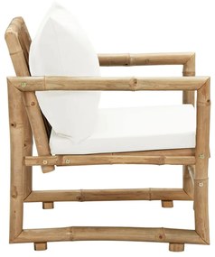 Zahradní židle 2 ks s poduškami a polštáři bambus - Default Title