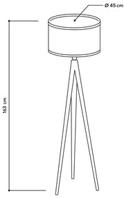 ALMUT 2610 stojací lampa, seno s modrými chrpami