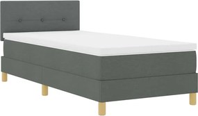 Postel s boxspringem s polštářem Tmavě šedá 80 x 200 cm textil 3338875