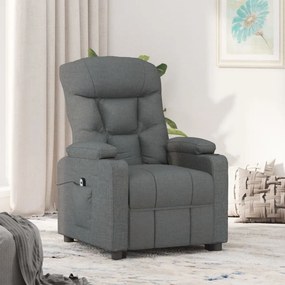 Elektrické polohovací křeslo tmavě šedé textil 3098816
