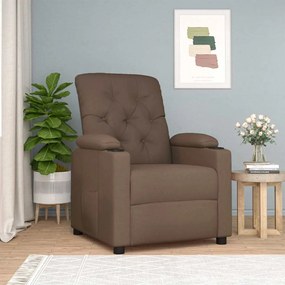 Polohovací křeslo hnědé textil 339106