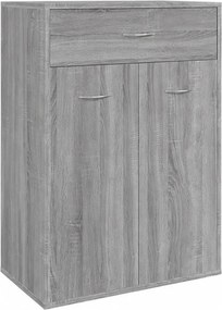 skříňka na boty, botník, 1 zásuvka, 2 dvířka, dřevo, 85x61x36 cm, šedá sonoma, Dekorino BB20260065