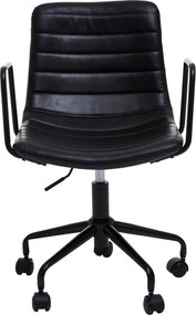 Černá kancelářská židle z imitace kůže Forbes – Premier Housewares