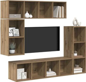 Sestava TV skříněk 4 ks Artisanový dub Kompozitní dřevo 3393224
