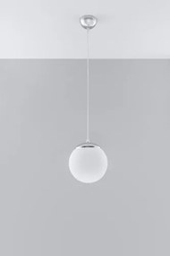 Lustr SOLLUX Ugo 20cm E27 1x60W bez zdroje SL.0263 bílé sklo/chrom