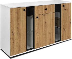 FALCO Komoda Silos LAMELY dub artisan/bílá