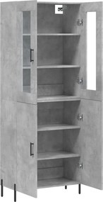 Skříň highboard betonově šedá 69,5x34x180 cm kompozitní dřevo 3198221