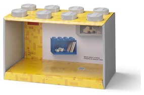 Dětská šedá nástěnná police LEGO® Brick 8