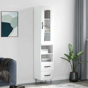 vidaXL Skříň highboard 34,5 x 34 x 180 cm kompozitní dřevo [3199331] Barva: bílá s vysokým leskem