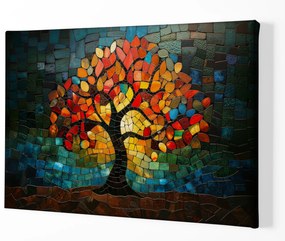 Obraz na plátně - Strom života Mozaika spojení FeelHappy.cz Velikost obrazu: 120 x 80 cm