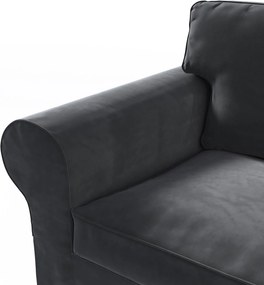 Potah na pohovku IKEA  Ektorp 3-místná, nerozkládací barva černá látka lesklé, sametová