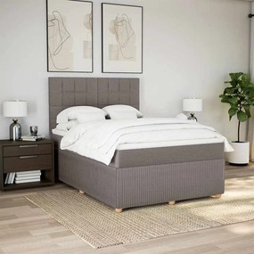 Box spring postel s matrací taupe 160x200 cm textil 3292111