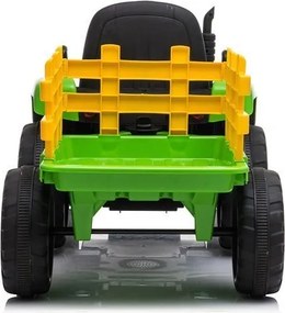 LEAN CARS Bateriový traktor s přívěsem XMX611 zelený