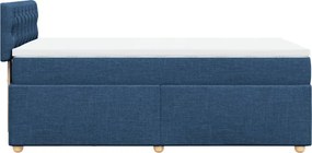 Box spring postel s matrací modrá 100 x 200 cm textil 3286604