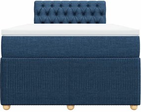 Box spring postel s matrací modrá 120x200 cm textil 3289736