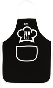 Kuchyňská zástěra Chef EMI, černá
