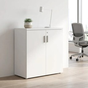 Nízká skříň SimpleOffice 80 x 40 x 80 cm, bílá
