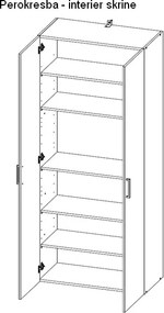 Skříň Multiraum, 70 cm, dub Sonoma