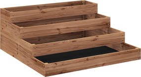 Outsunny 4-násobný vyvýšený dřevěný květináč Velký venkovní květináč s designem žebříku pro městskou zahradu na pěstování rostlin a květin na terasu …