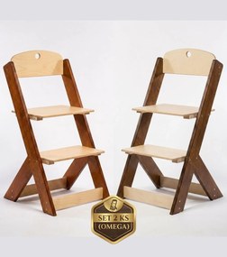 Lucas Wood Style - rostoucí židle OMEGA III zvýhodněný set 2 ks - mahagon +  ořech