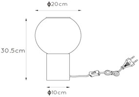 Lucide 45502/01/30 - Stolní lampa MARIUS 1xE27/40W/230V černá