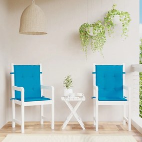 Podušky na židli nízké opěradlo 2 ks modré 100x50x3 cm oxford - Default Title