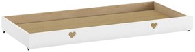 OnaDnes -20% Bílá lakovaná zásuvka k posteli Vipack Amori 196 x 94 cm