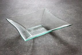 BDK-GLASS Čirá skleněná mísa CUBO 29x29cm