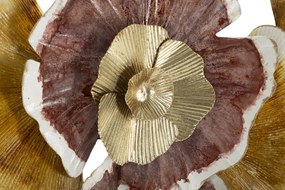 Nástěnná kovová dekorace Clow 92,1 cm hnědo-zlatá