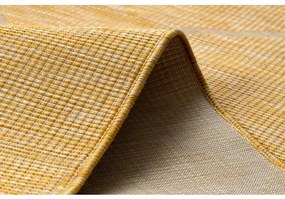 koberec SISAL PATIO 3075 diamanty ploché tkaní žlutá / béžový velikost 175x270 cm | krásné koberce cz