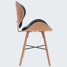 Jídelní židle 2 ks ohýbané dřevo Dekorhome Krémová