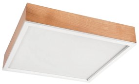 Lamkur | Stropní svítidlo OAK SQUARE 4xE27/15W/230V 48x48 cm dub/bílá | LA49045