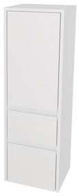 Mereo Opto koupelnová skříňka vysoká 125 cm, levé otevírání, Multidecor, Bílá lesk perlička CN995LBIEL