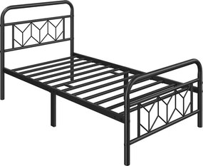 Postel Yaheetech – černá, 90 × 190 cm (266420605208)