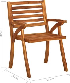 vidaXL Zahradní židle 8 ks masivní akáciové dřevo [3075172]
