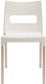 SCAB - Židle MAXI DIVA NATURAL - bílá/buk