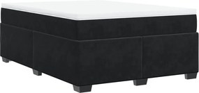 Box spring postel s matrací černá 160x200 cm samet 3285295