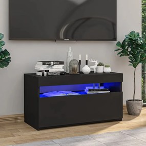 TV skříňka s LED osvětlením černá 75 x 35 x 40 cm - Default Title