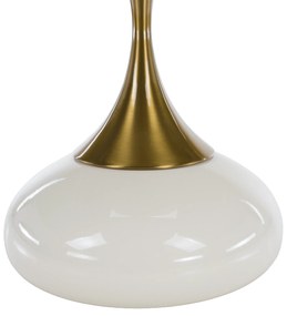 Kondela Příruční stolek, bílá Ivory/zlatá, FEJ